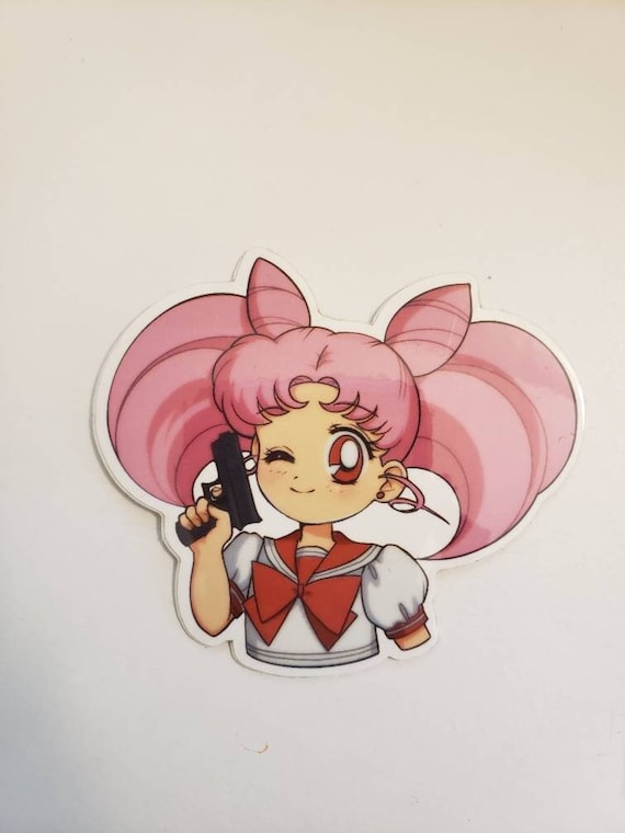 Chibiusa Sticker 3x3 Gun Sailor Moon Vinyl - Etsy