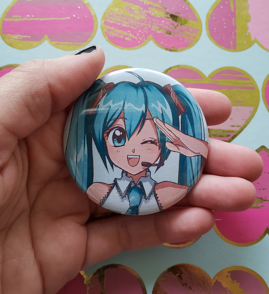 Hatsune Miku 2.25 pinback button | Etsy