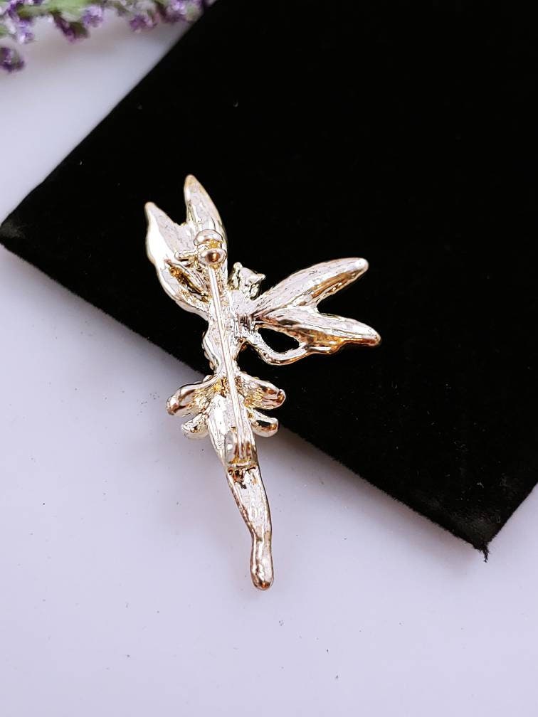Vintage Brooch Pin Flying Fairy Pixie Lady Wings Fancy Woman - Etsy