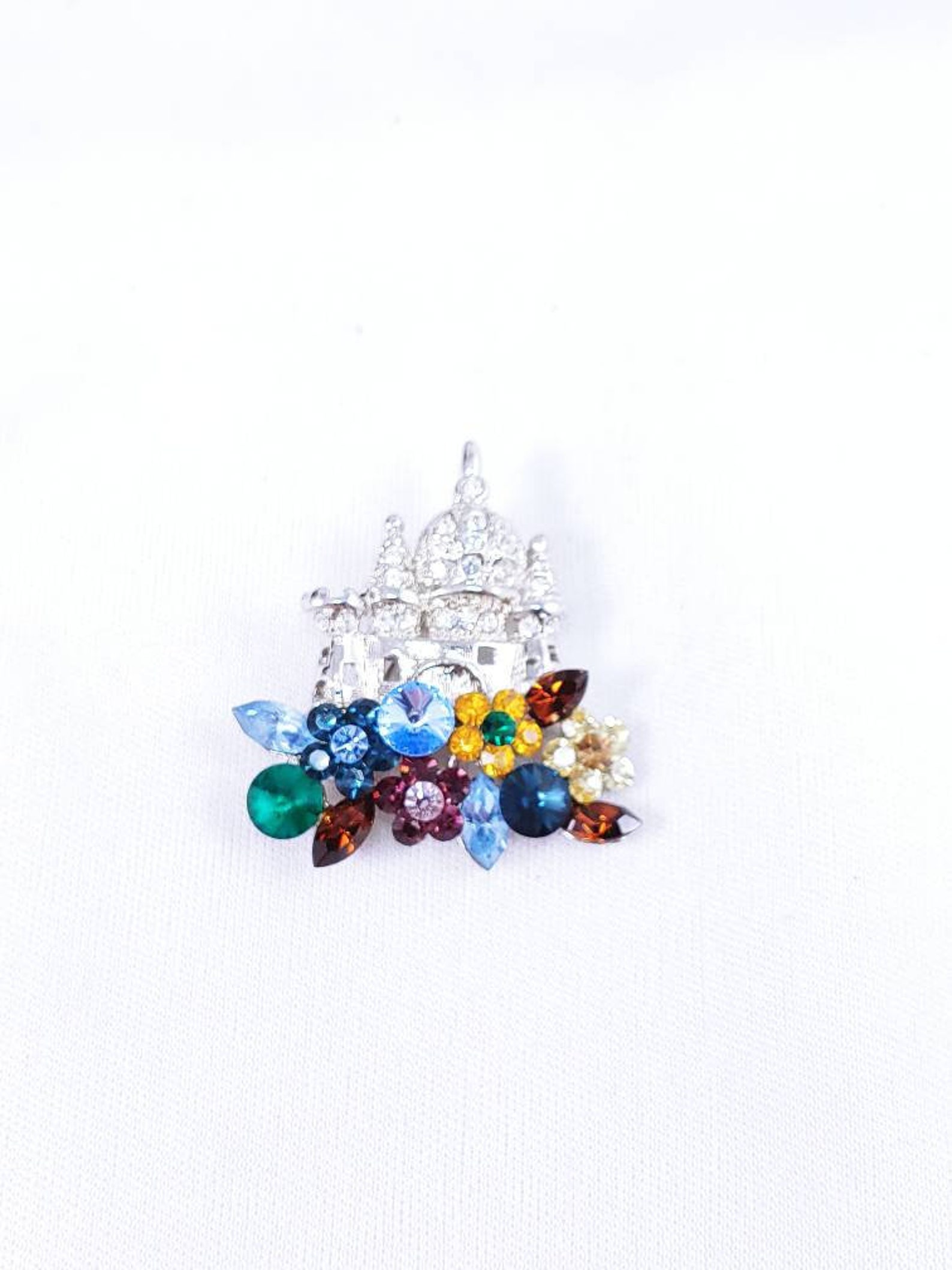 Disney Aladdin Castle Fairyland Castle Rhinesone Brooch Pin - Etsy