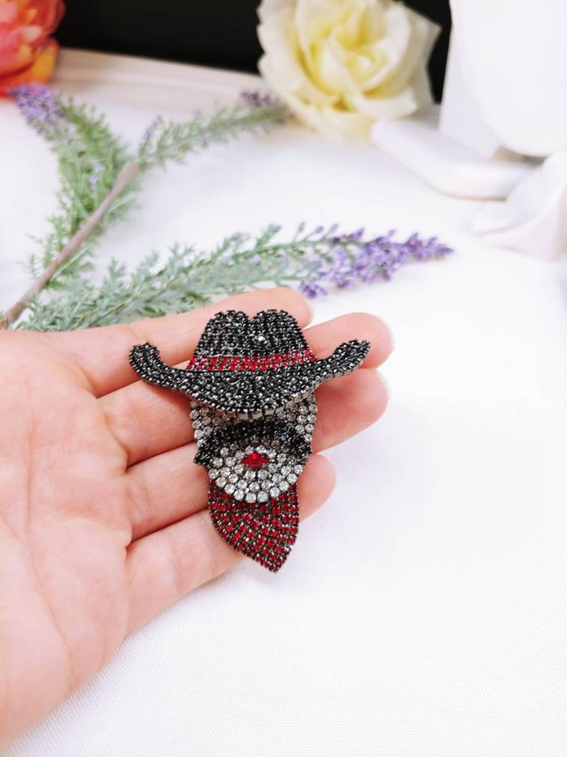 Vintage 3D Western Rodeo Cowboy Face Head Head Brooch Pin - Etsy