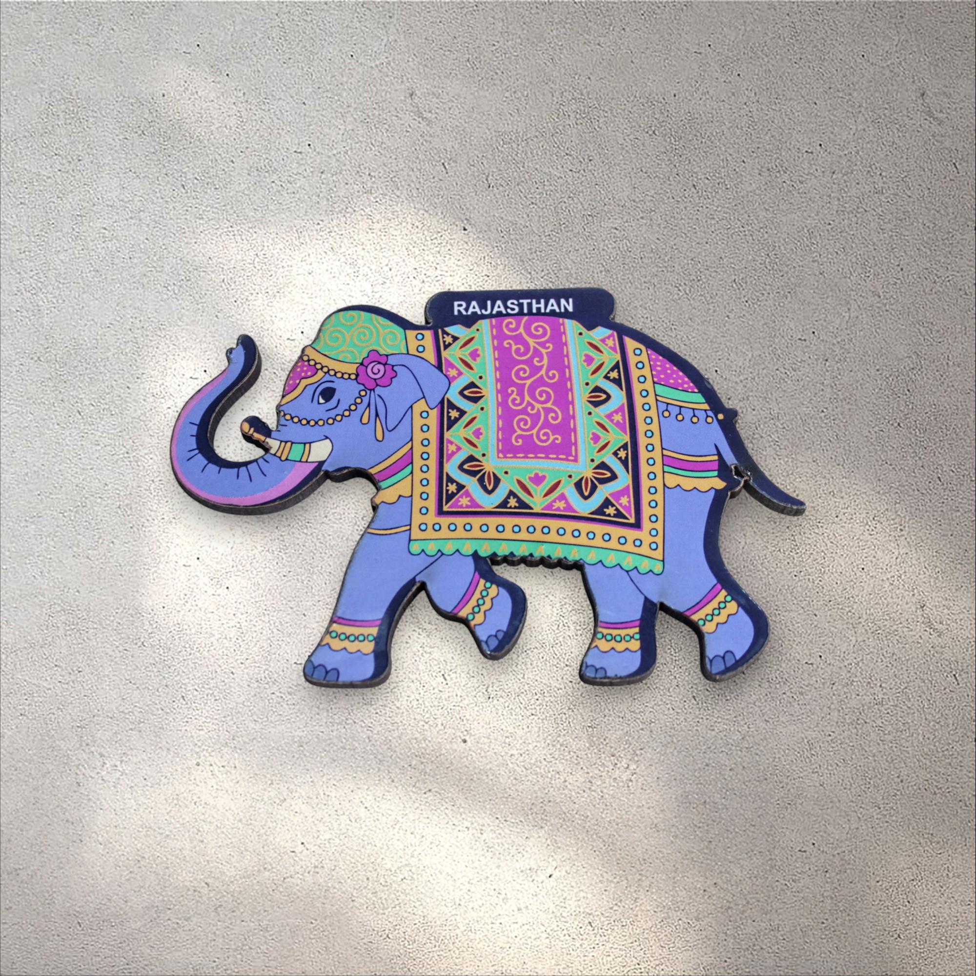 Indian Culture Wooden Elephant Fridge Magnet-beautiful Elephant Fridge ...