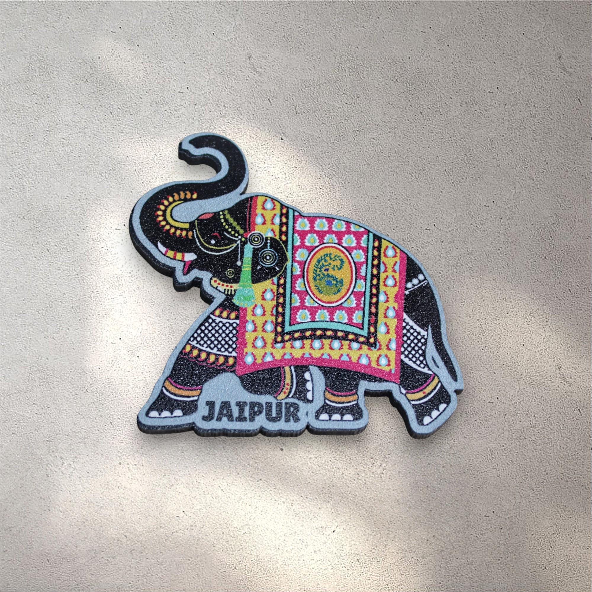 Indian Culture Wooden Elephant Fridge Magnet-beautiful Elephant Fridge ...