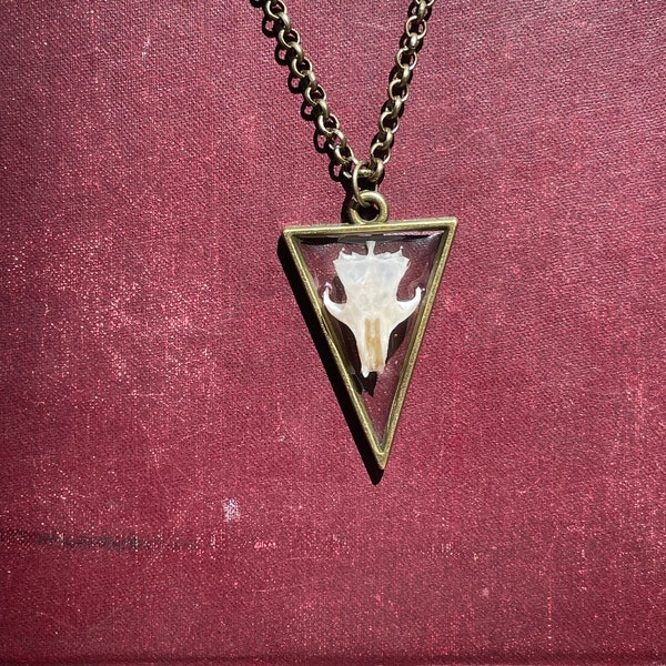 Bone Skull Necklace - Etsy