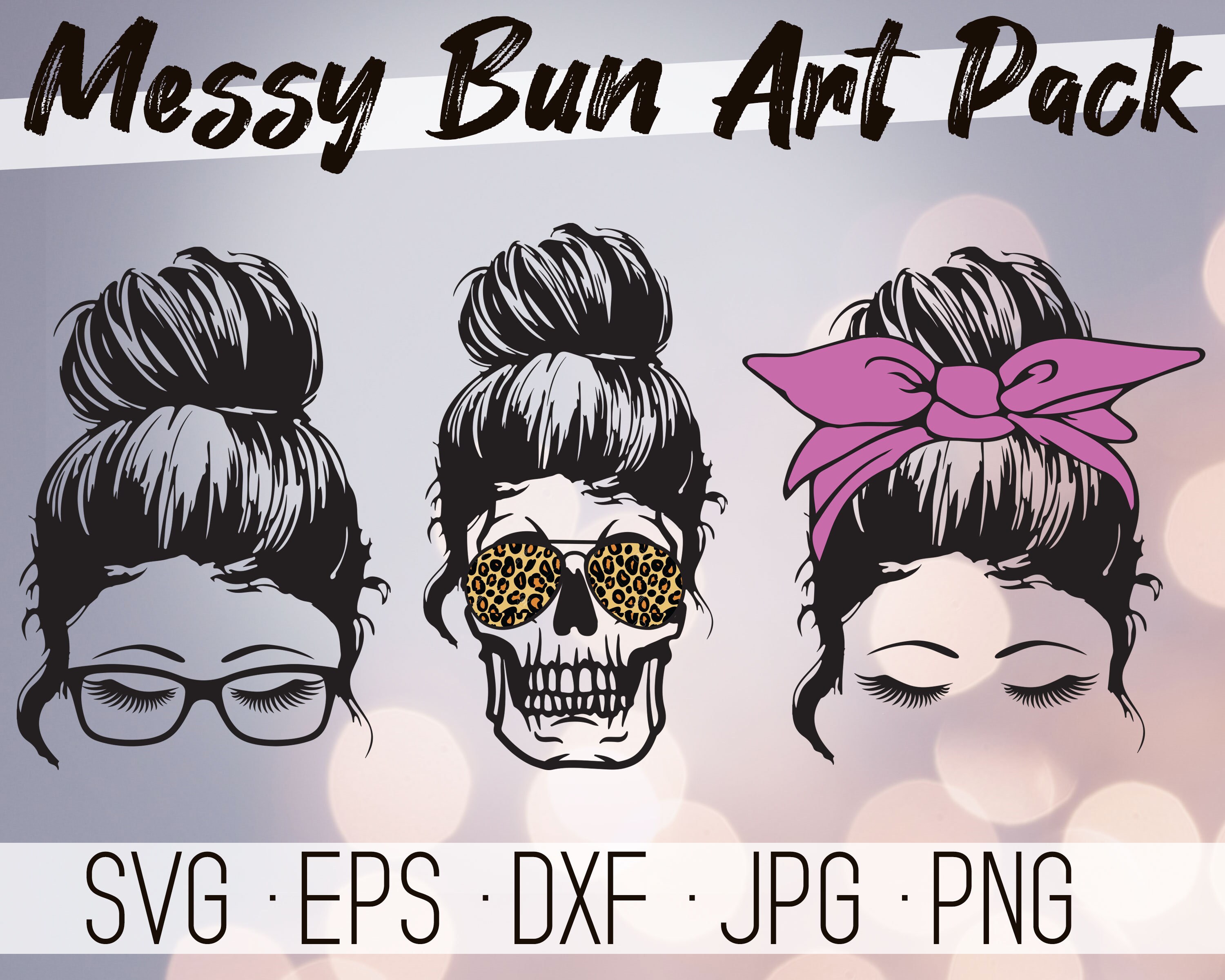 Messy bun svg bundle messy bun getting stuff done bundle svg | Etsy