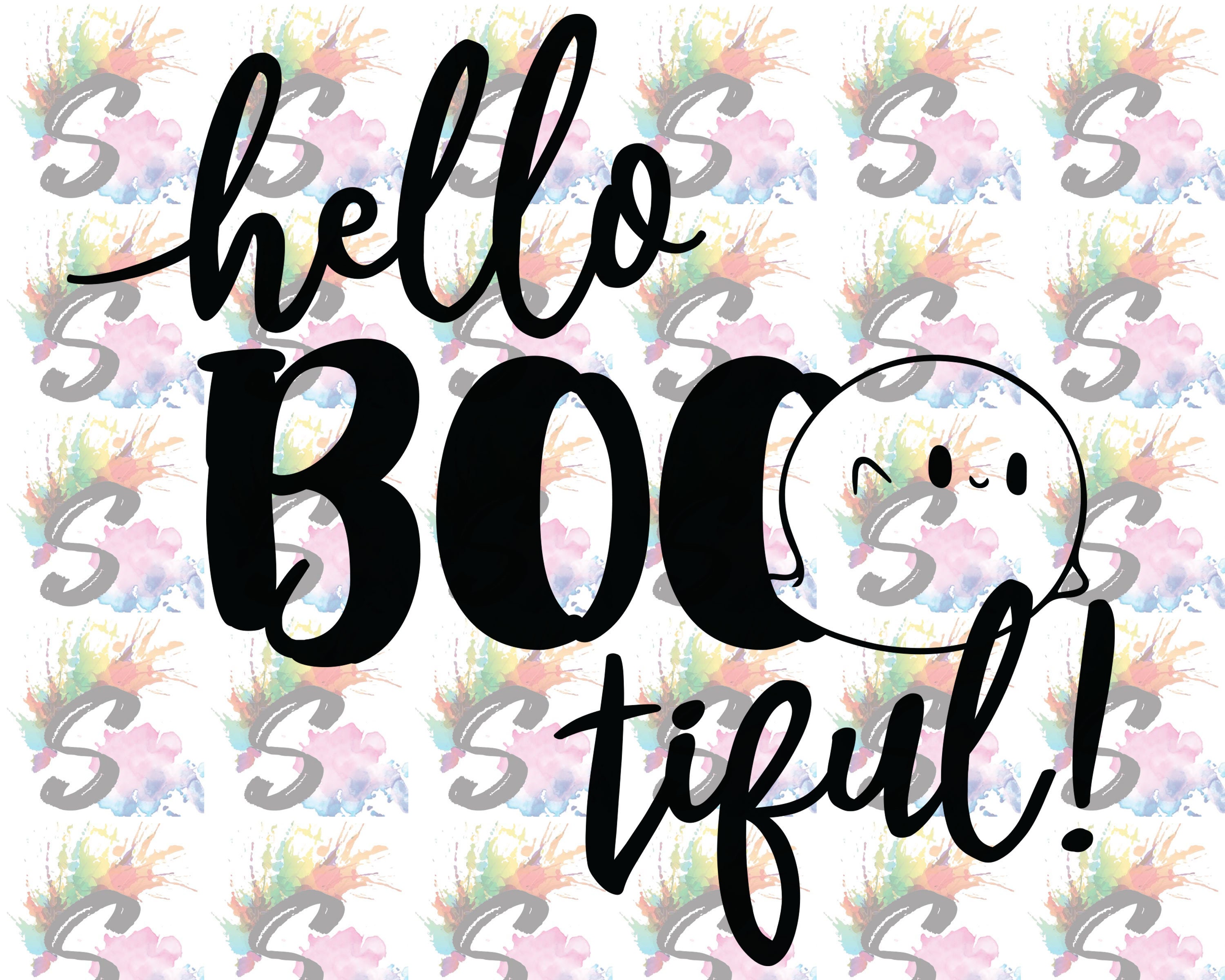 Hello Bootiful Ghost SVG: Halloween Cut File (digital Download) - Etsy
