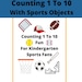 Counting Worksheets, 1 to 10, Kindergarten Math Games, Instant Digital ...