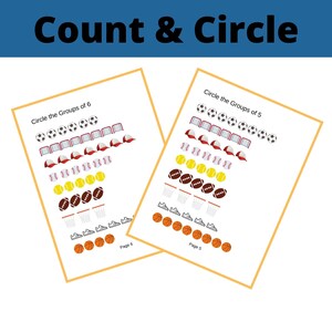 Counting Worksheets, 1 to 10, Kindergarten Math Games, Instant Digital ...