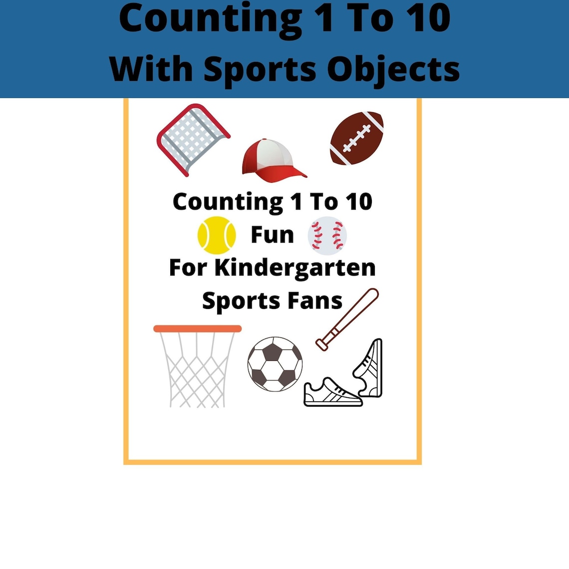 Counting Worksheets, 1 to 10, Kindergarten Math Games, Instant Digital ...