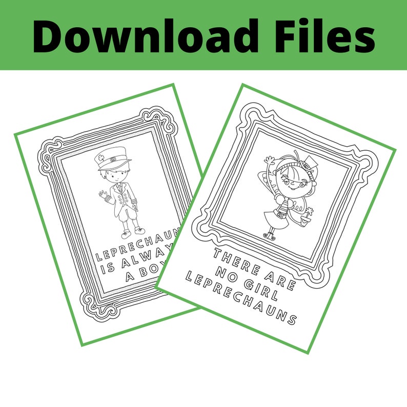 St Patrick's Day, Printable, Coloring Pages for Kids, Irish Holiday, 8 ...