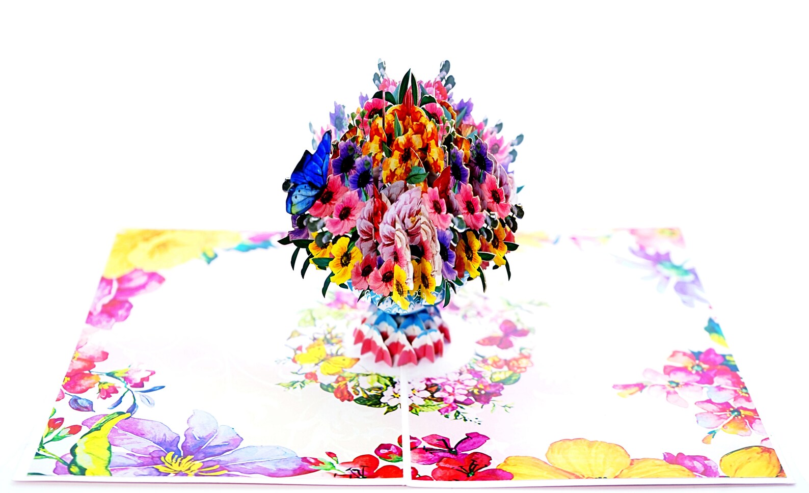 Flower Bouquet Pop up Card handmade 3D Popup Greeting Cards - Etsy