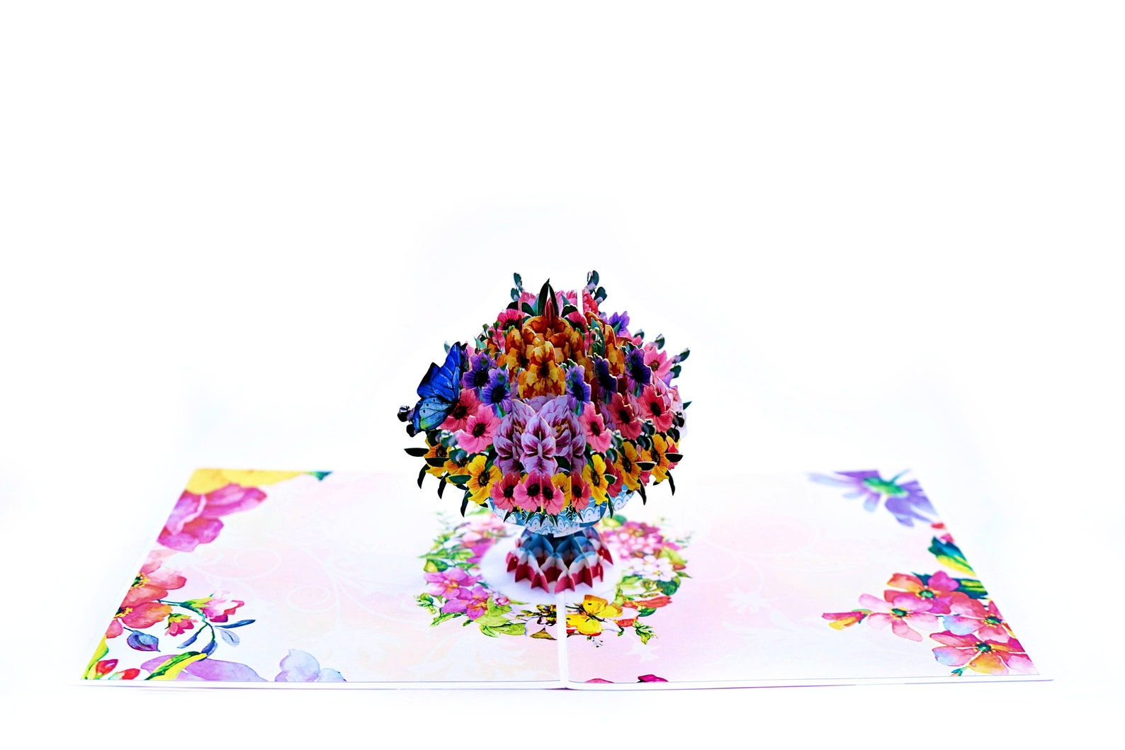 Flower Bouquet Pop up Card handmade 3D Popup Greeting Cards - Etsy