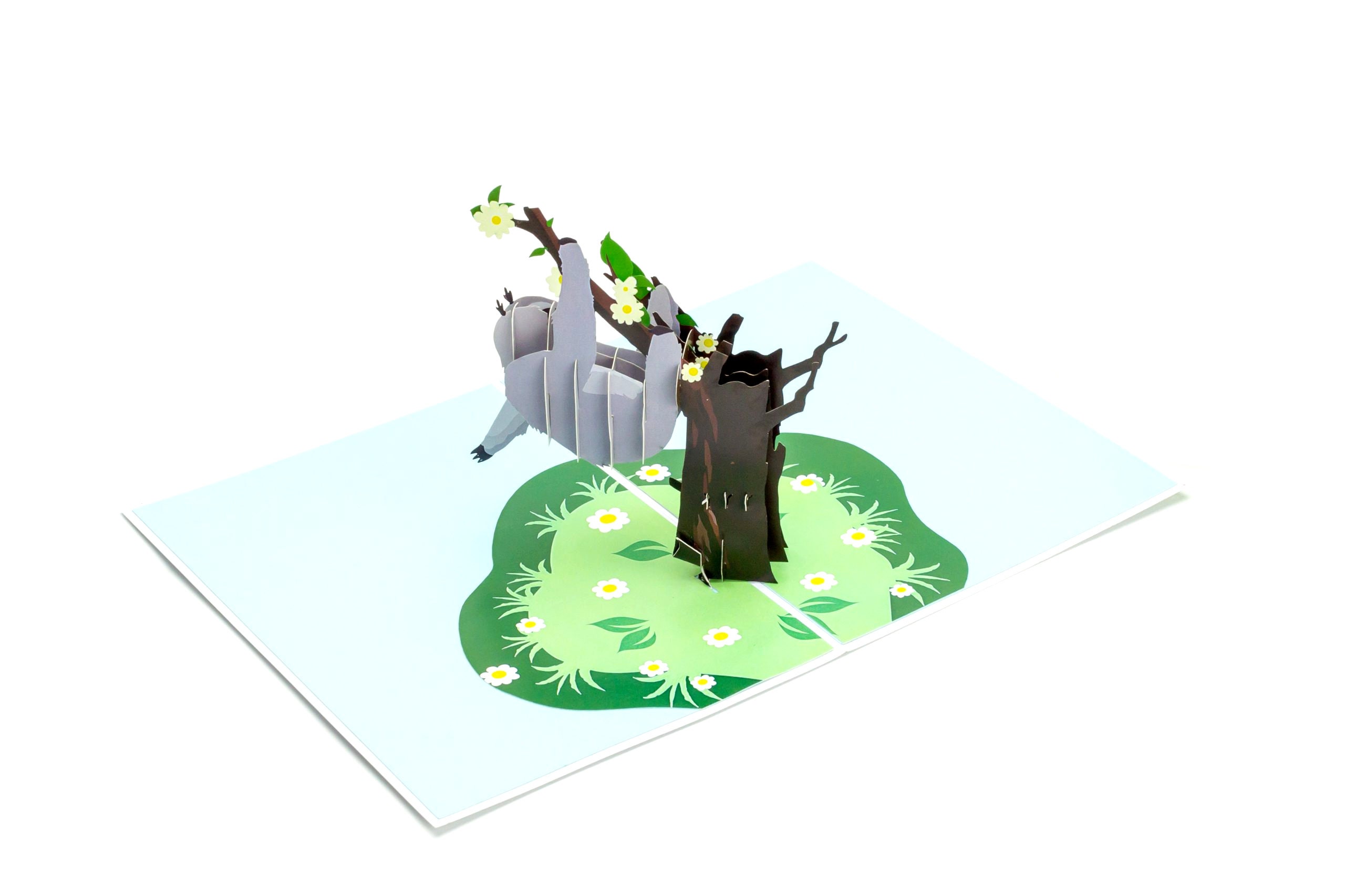 Sloth Pop up Greeting Card Sloth Birthday Card Sloth Gift | Etsy