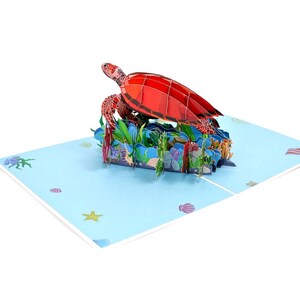Turtle 3D Pop up Card - Etsy