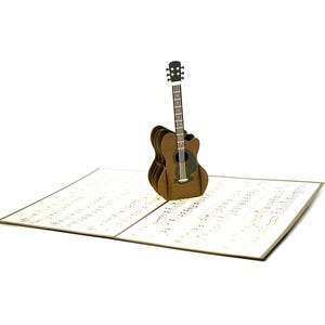 Guitar 3d Pop up Card - Etsy
