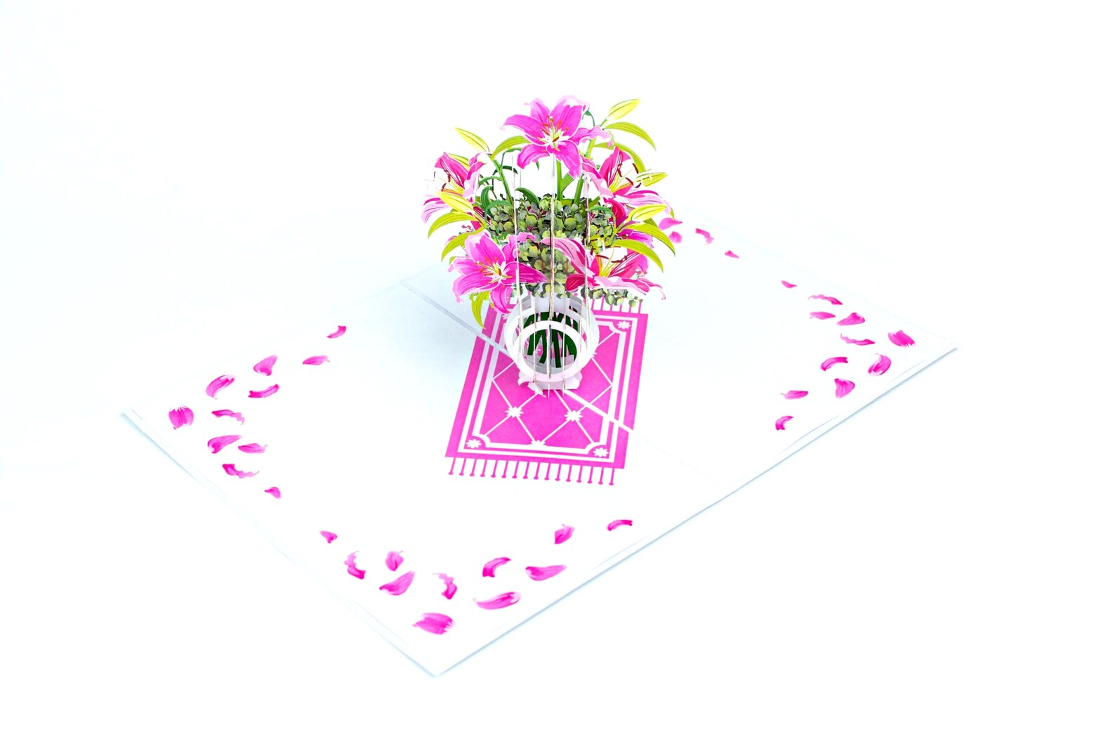 Flower 3D Card Birthday Bouquet Flower Bouquet Card Pop up | Etsy