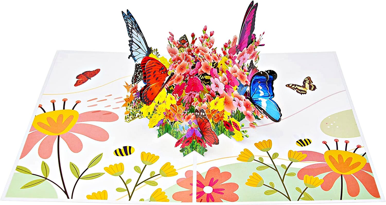 Butterflies Pop up Card 3D Pop up Card Mother's Day - Etsy