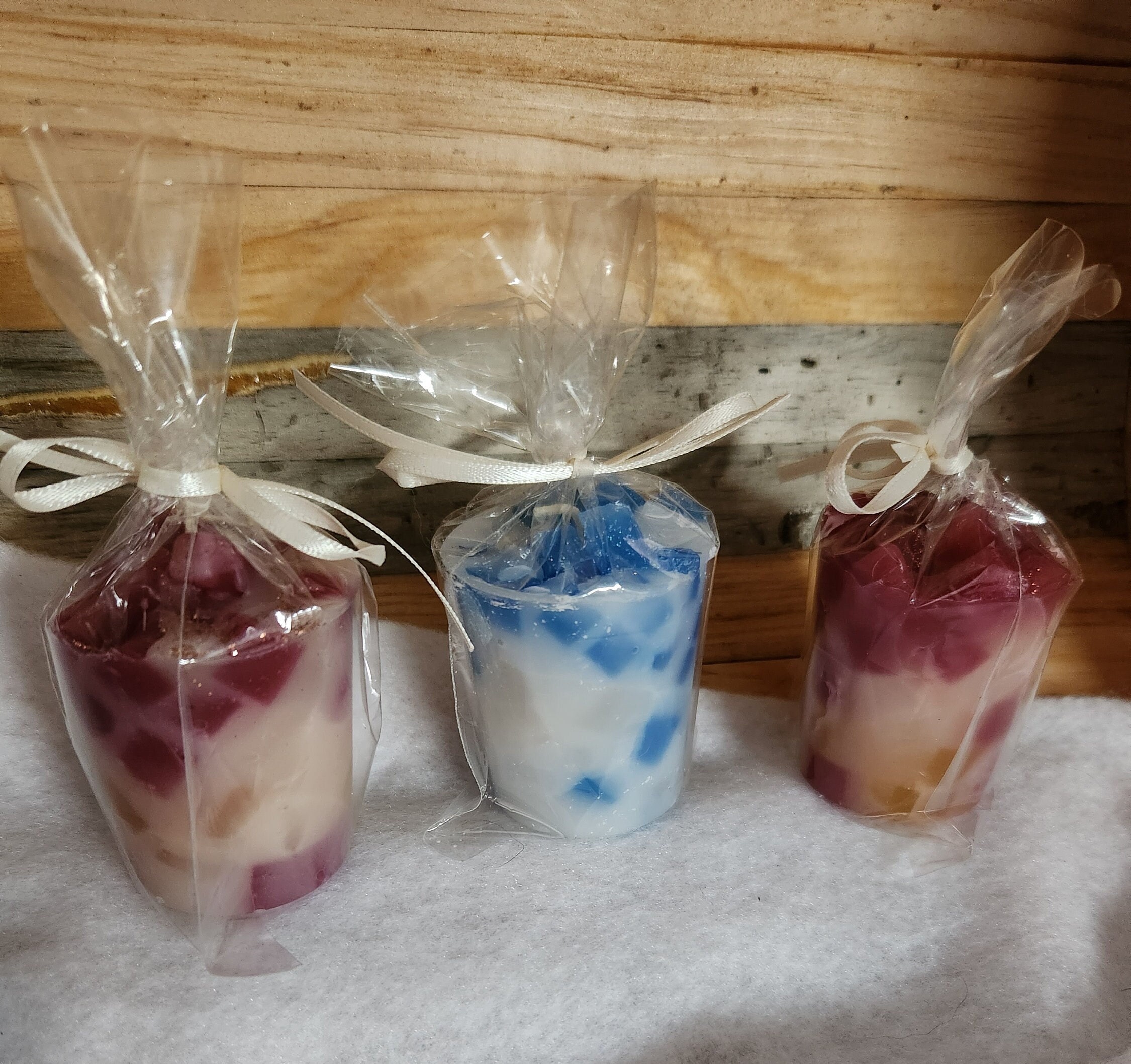 Votive Candle Sample Set of 3-handpoured Mosaic Votive Candles - Etsy