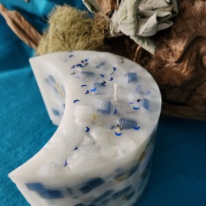 Candle Crescent Moon Candle-juniper/sage Hand Poured - Etsy