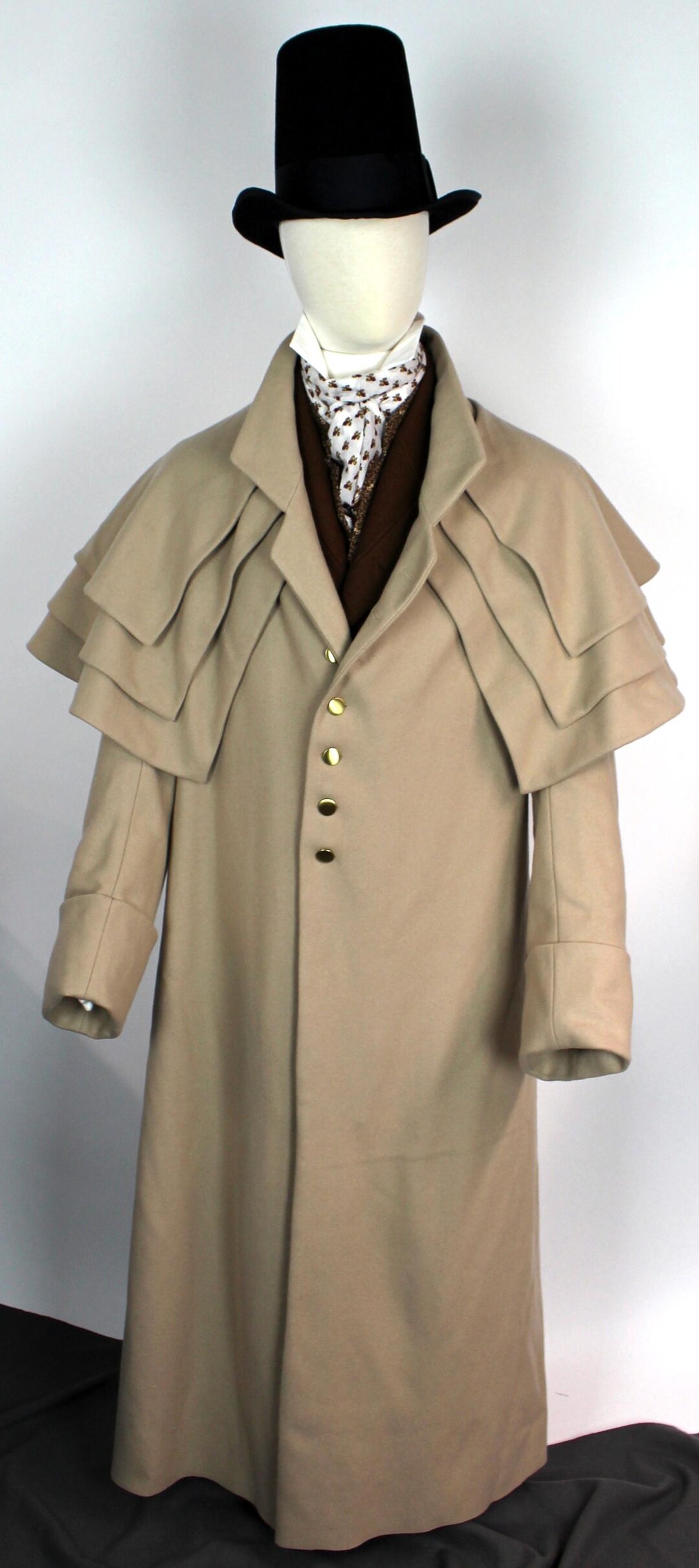 136-A Men's Regency & Georgian Greatcoat and Garrick - Etsy