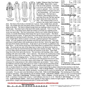140 Ladies' Princess Line Tea Gown With Watteau Pleat - Laughing Moon ...