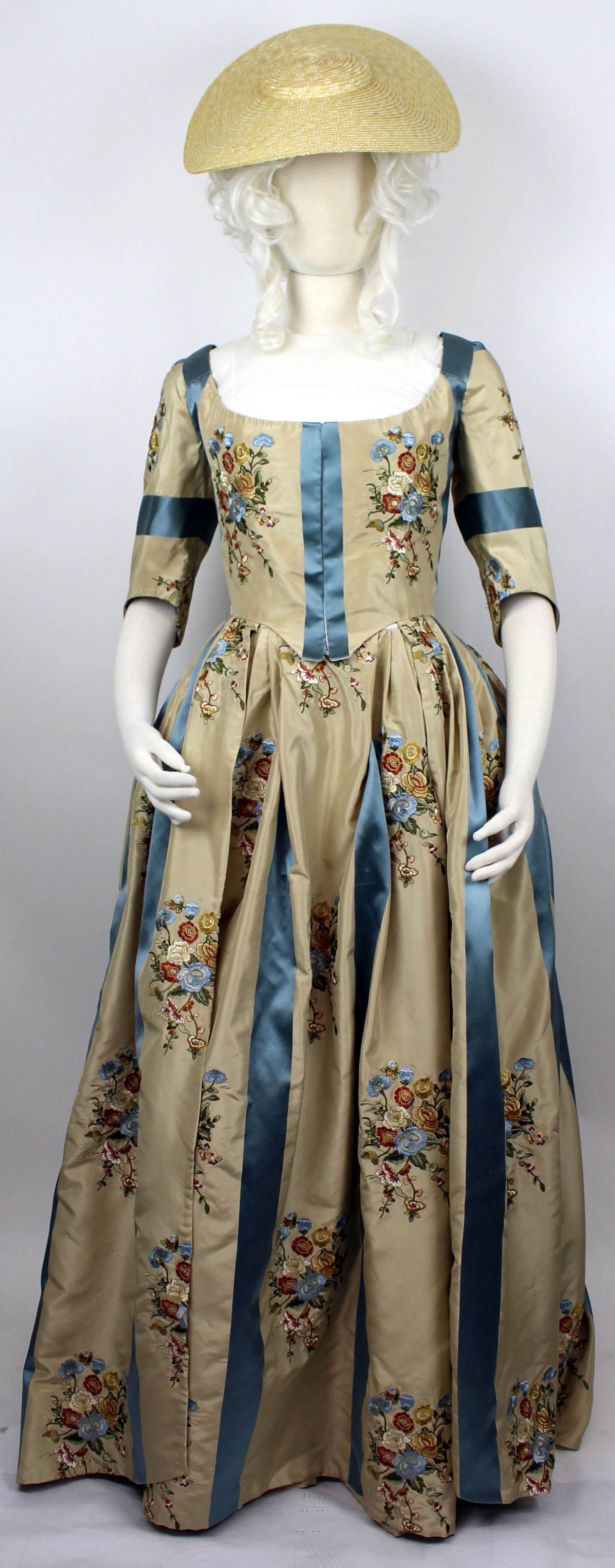 182 Robe a L'anglaise Routrousse 1770-1780- Back Pleats Face Inward ...