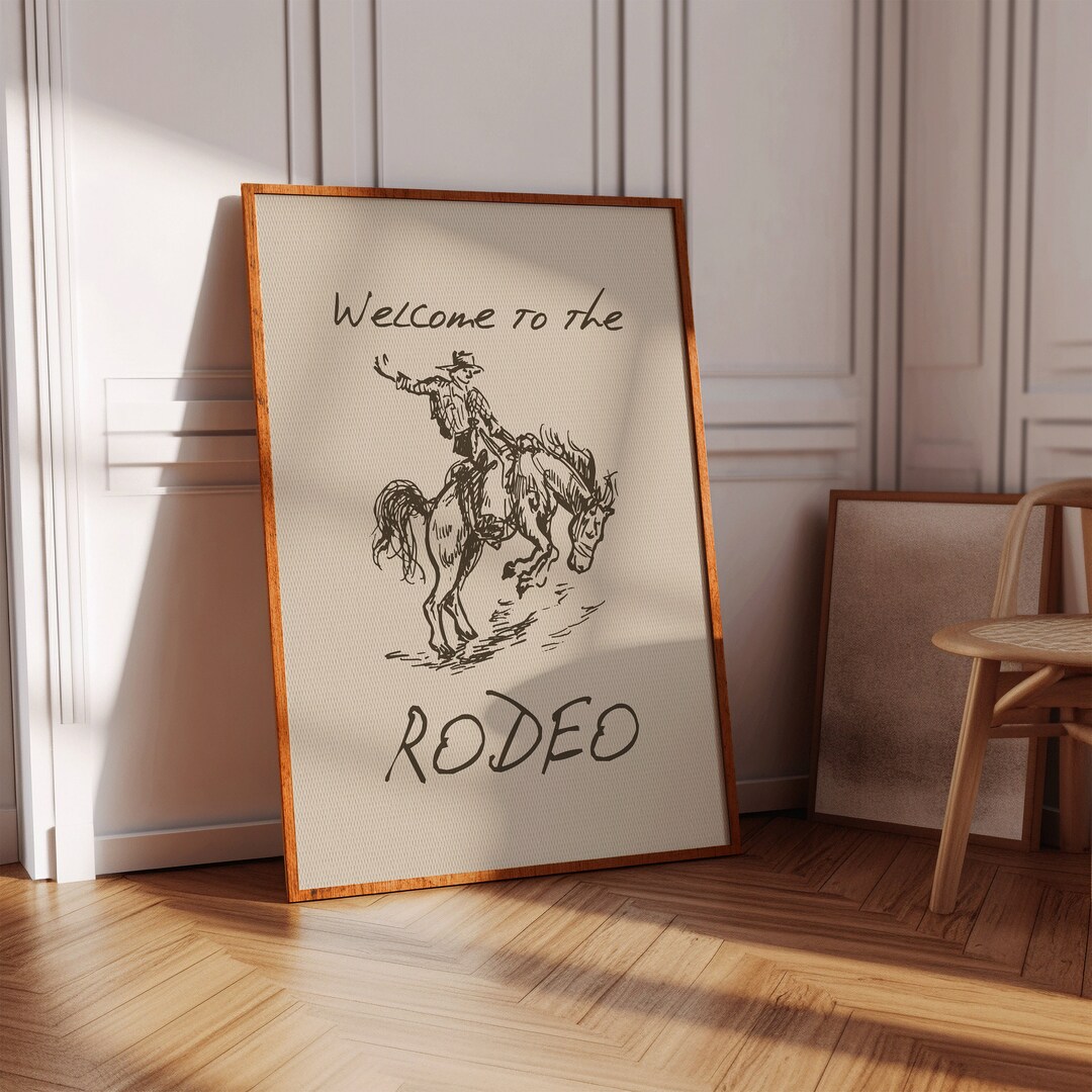 Welcome to the Rodeo Print Art Poster Western Rodeo Art Printable Art ...