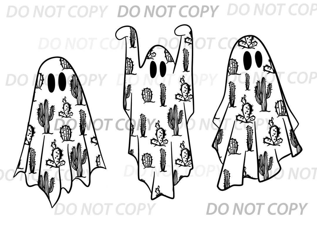 Western Ghost Svg, Halloween Cactus, Cactus Svg,boo Haw Svg, Stay ...