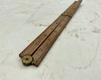 Antique Folding Ruler - Etsy