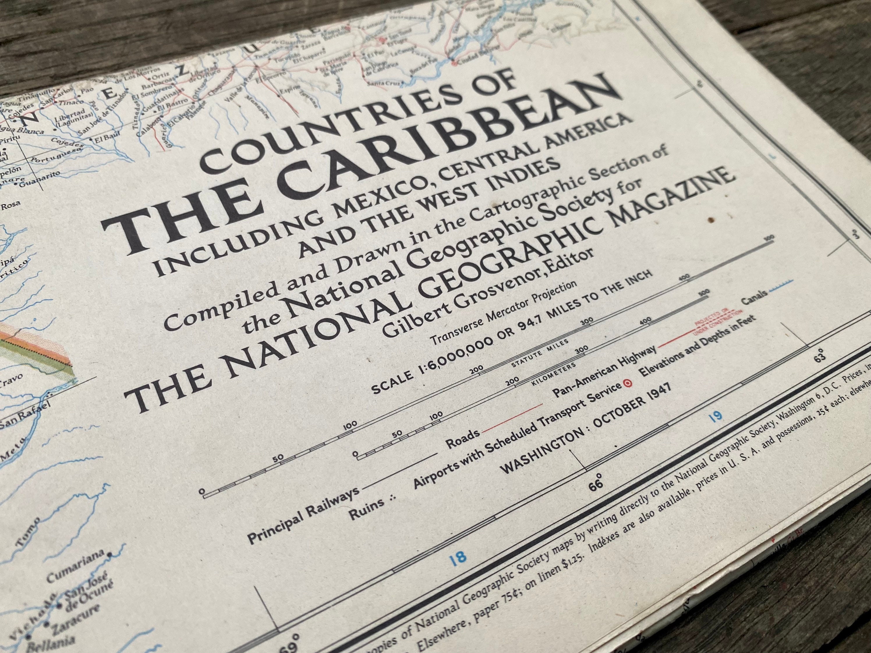 Countries of the Caribbean Folding Map Including Mexico - Etsy