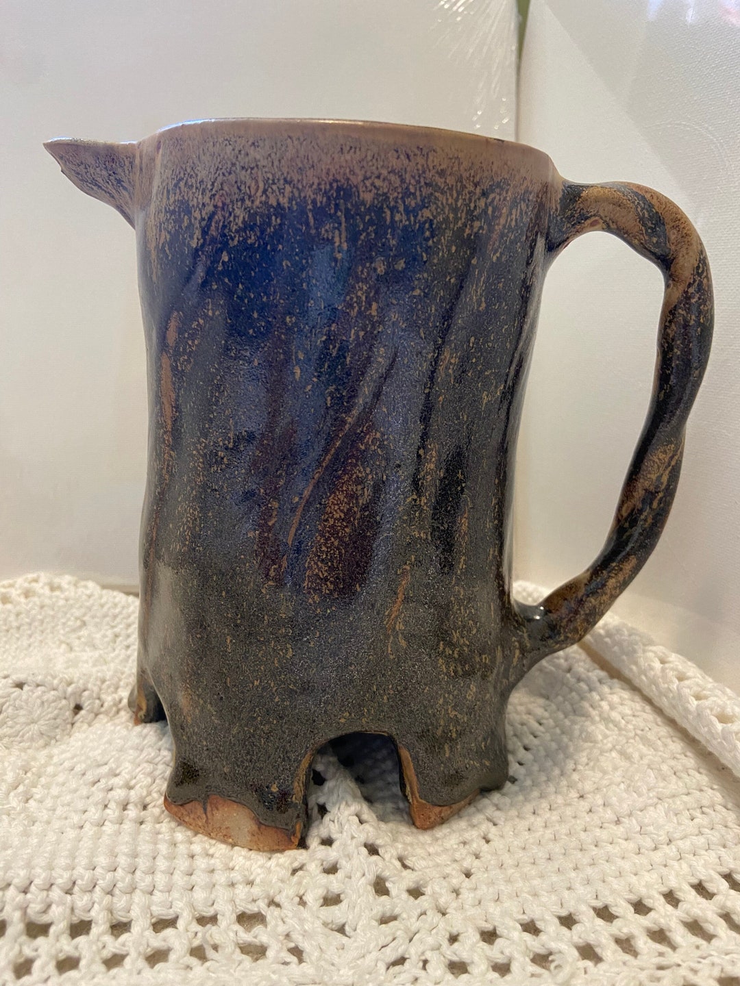 Wooden Style Carved Jug - Etsy