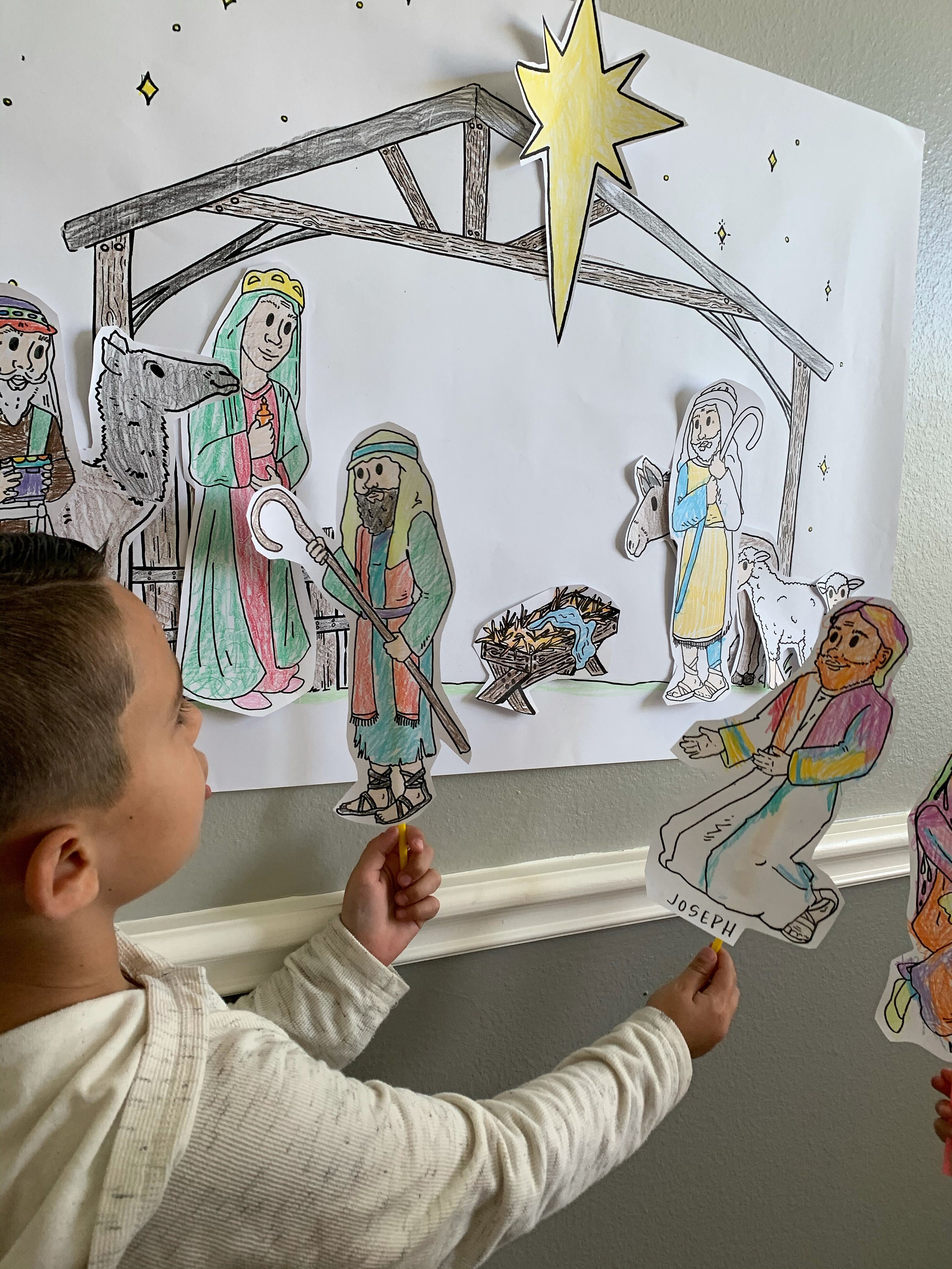 Christmas Nativity Coloring Page - PDF - Etsy