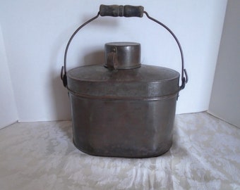 Antique Tin Lunch Pail - Etsy