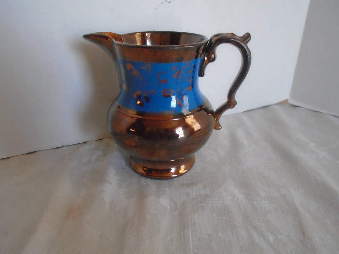 Copper Lusterware Pitcher - Etsy