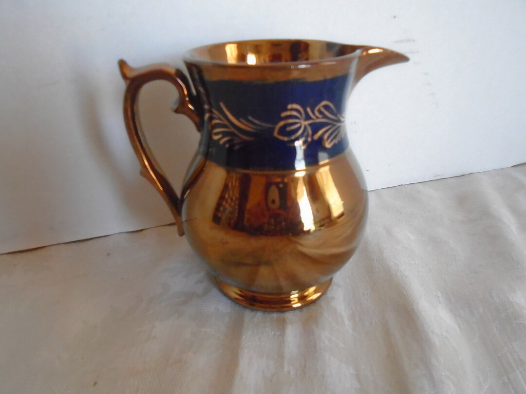 Copper Lusterware Pitcher - Etsy