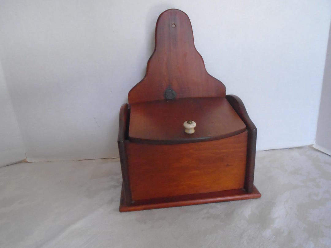 Salt Box, Antique Salt Box, Old Salt Box, Vintage Salt Box, Farmhouse ...