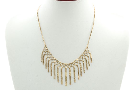 Elegant Look Drop Necklace on 14K Solid Yellow Gold w… - Gem