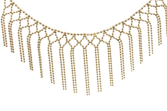 Elegant Look Drop Necklace on 14K Solid Yellow Gold w… - Gem