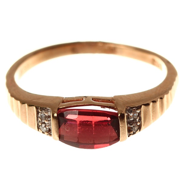 Red Stone Rings in Gold - Etsy