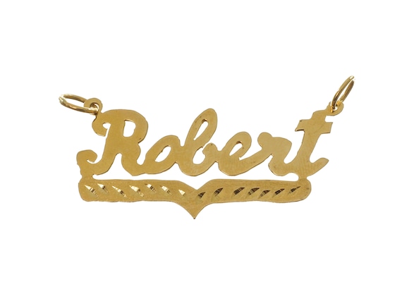 Antique 14k Solid Gold 'robert' Words Personalized - Etsy