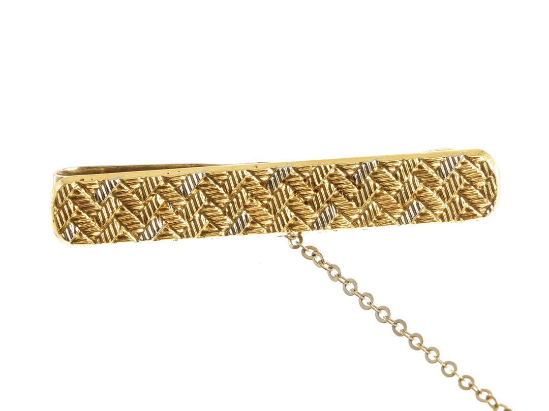 Antique 22k Solid Gold Tie Pin With Pattern Design - 22k Solid Yellow ...