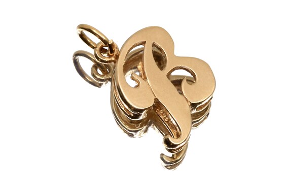 Vintage 14Karat Yellow Gold Letter "B" with Small Ang… - Gem