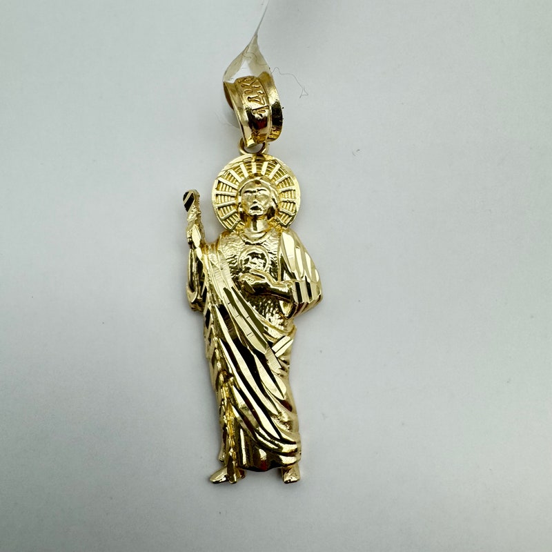 14k San Judas Pendant - Etsy