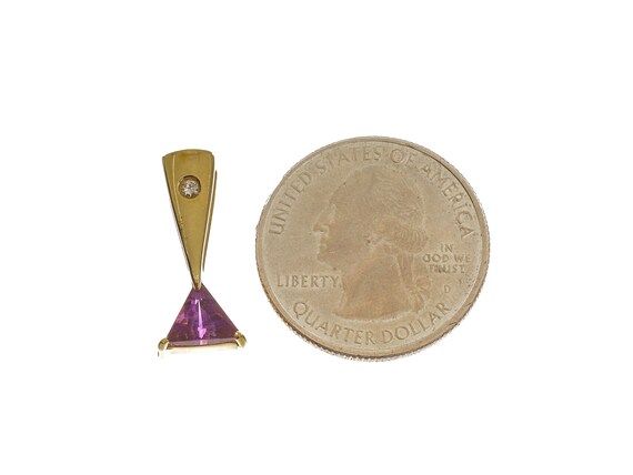 Vintage 14k Solid Gold Extremely Small Purple Gemston… - Gem