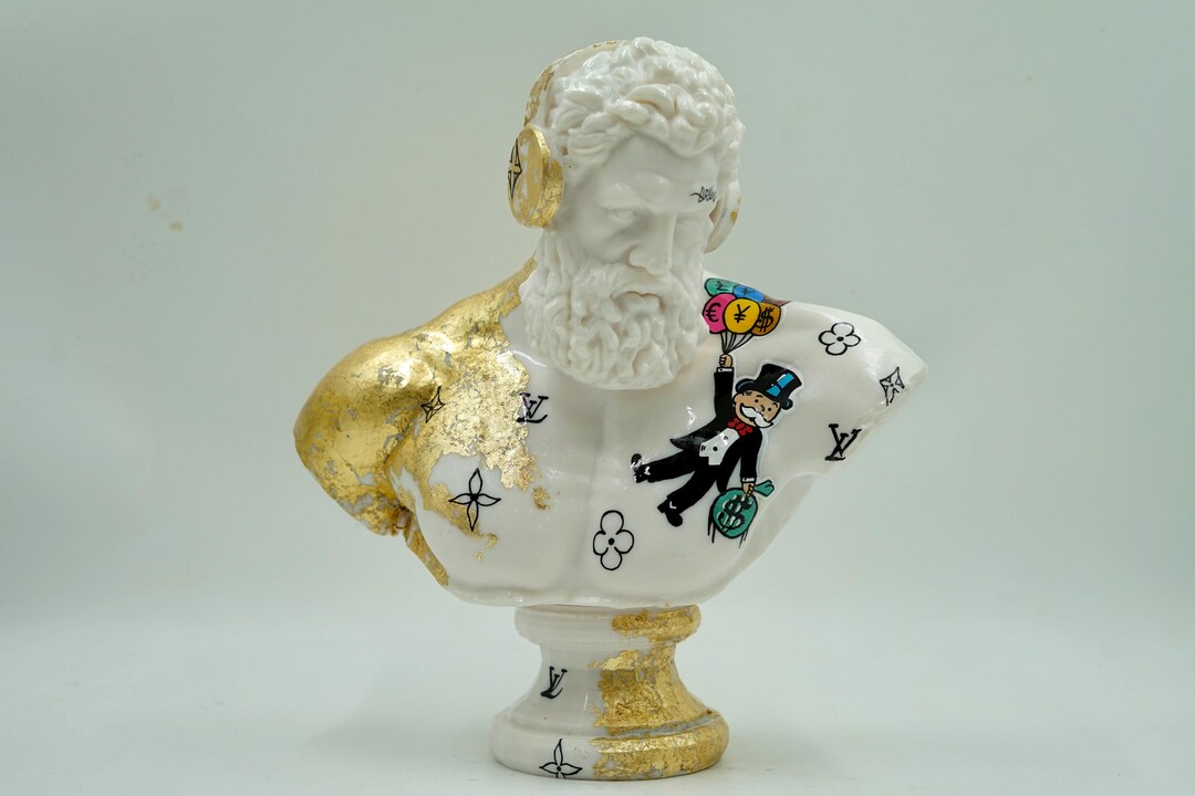 Hercules Greek Sculpture-paint Sculpture-home Decor Art-monopoly Art ...