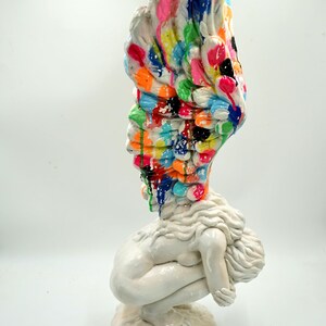 Large Angel Statue-paint Sculpture-home Decor Art-handmade Sculpture ...
