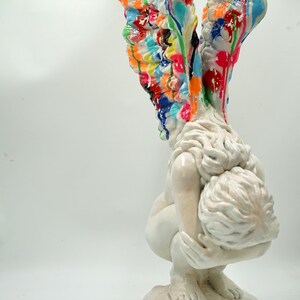 Large Angel Statue-paint Sculpture-home Decor Art-handmade Sculpture ...
