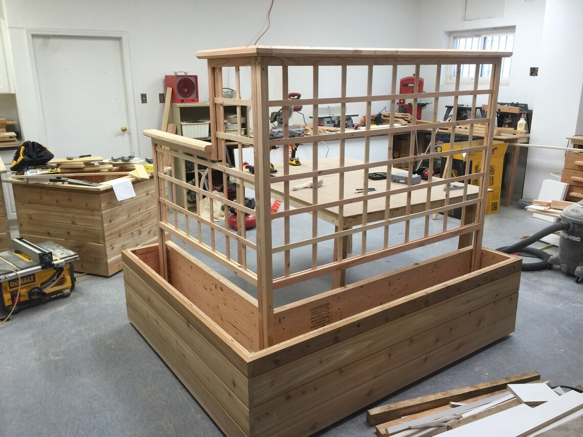 Custom Built Wood Garden Planters in Custom Shapes and Sizes. - Etsy