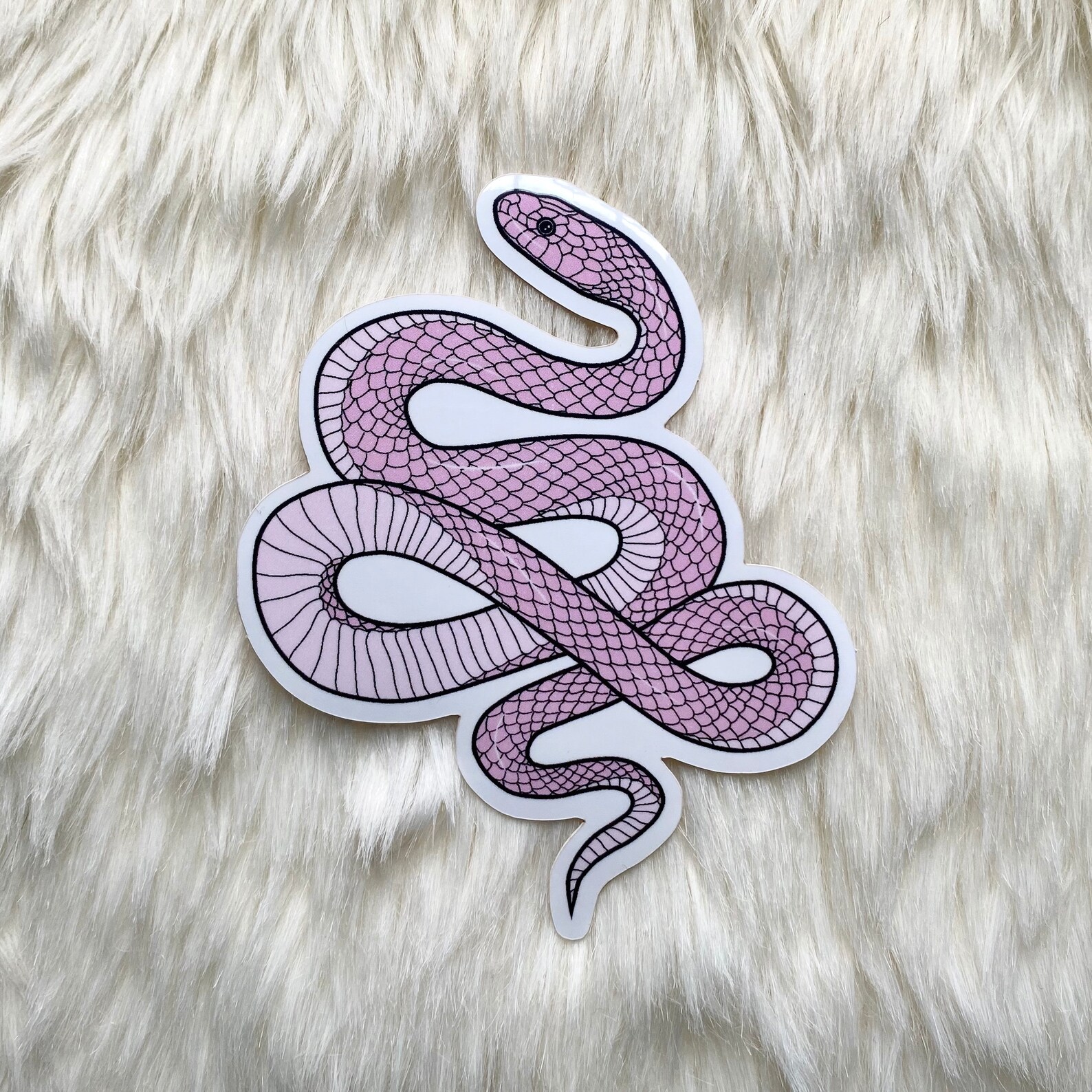 Pastel Snake Sticker Light Purple Pink Green and Blue | Etsy