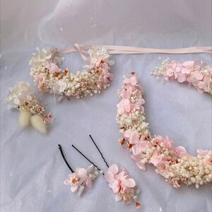 Pink Bridal Crown With Hydrangea for Bride or Flower Girl - Etsy